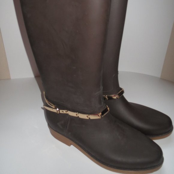 TOP Moda | Shoes | Top Moda Brown Riding Rain Boots Sz 5 | Poshmark